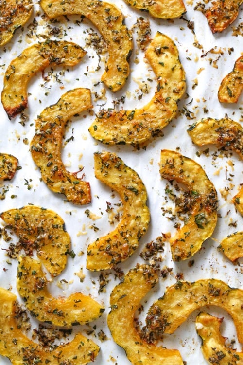Parmesan Crusted Delicata Squash - Cool Diet Recipes