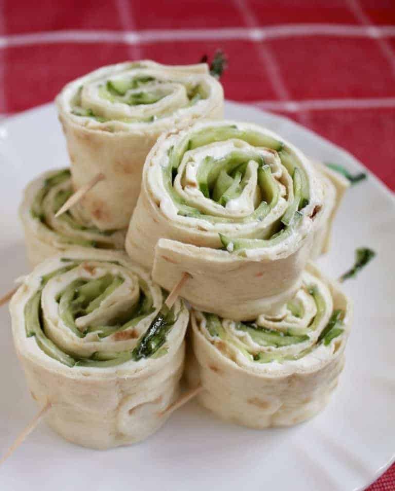 Cucumber and Cream Cheese Sandwich Rolls - Cool Diet Recipes